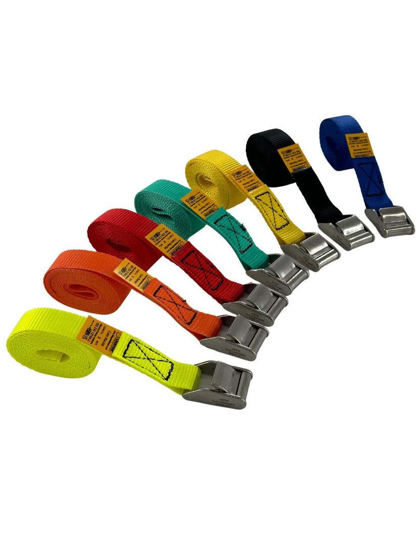 Stainless Steel Cam buckle tie down straps (Choose length and colour ...